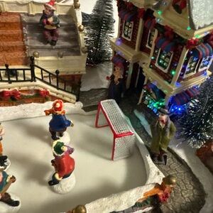 Holiday | Vintage Fiber Optic Winter Village Magnetic Ice Rink | Poshmark